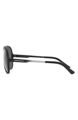 Armani Exchange 60mm Round Sunglasses