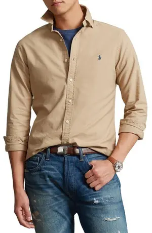 Polo Ralph Lauren Classic Fit Garment-dyed Long Sleeve Oxford Shirt