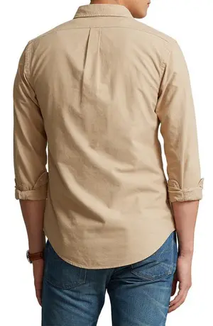 Polo Ralph Lauren Classic Fit Garment-dyed Long Sleeve Oxford Shirt