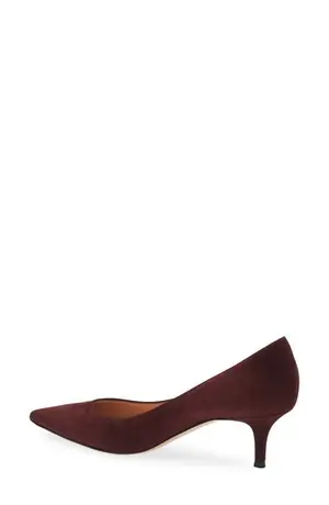GIANVITO ROSSI Pointed-toe Kitten Heel Pump - Royale