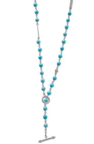 Lagos Caviar Icon Bead Dual Layer Necklace - Turquoise