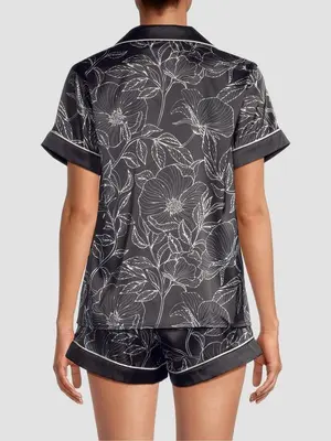 AVERIE Leaf Print Short Pajama Set
