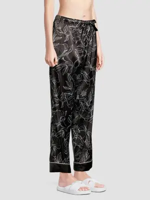 AVERIE Leaf Print Long Pajama Set