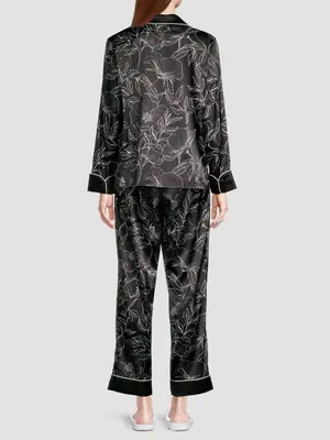 AVERIE Leaf Print Long Pajama Set