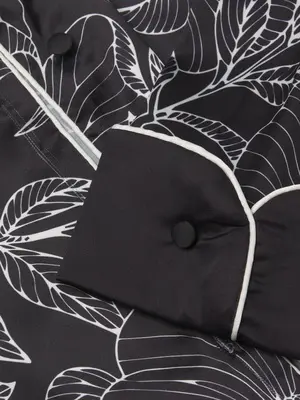 AVERIE Leaf Print Long Pajama Set
