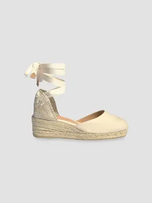 CastaÑer Carina 3 Espadrille Wedge Sandals - Ivory