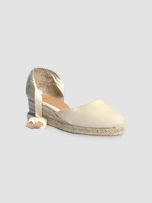 CastaÑer Carina 3 Espadrille Wedge Sandals - Ivory