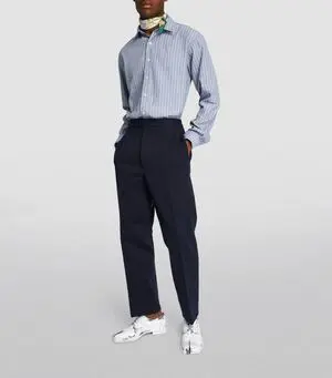 MAISON MARGIELA Paint-effect Tabi Oxford Shoes