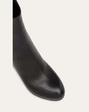 Prada Leather Ankle Booties - Nero