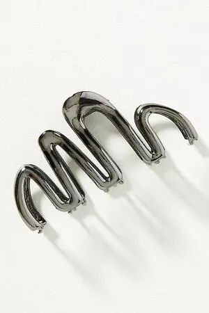 Anthropologie By Anthropologie Squiggle Hair Claw Clip Black