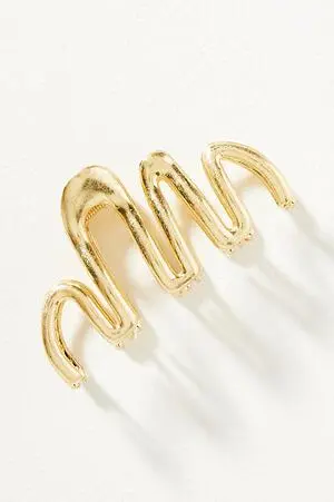 Anthropologie Squiggle Hair Claw Clip - Gold