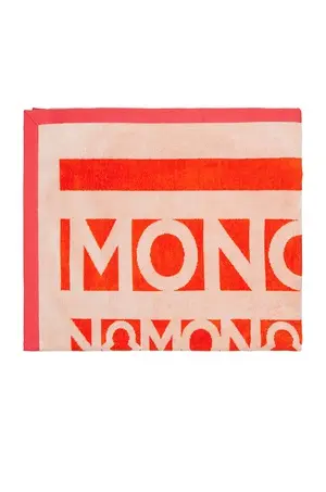 Moncler Logo Print Towel - Orange