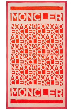 Moncler Logo Print Towel - Orange