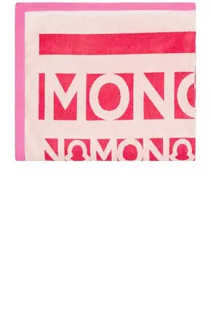 Moncler Logo Print Towel - Pink