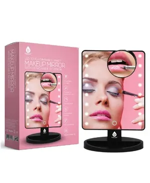 PURSONIC Led Lighted Vanity Makeup Mirror - Black
