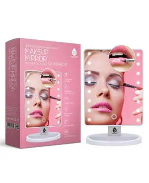 PURSONIC Led Lighted Vanity Makeup Mirror - White