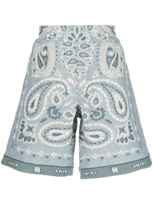 Amiri Paisley-embroidered Shorts