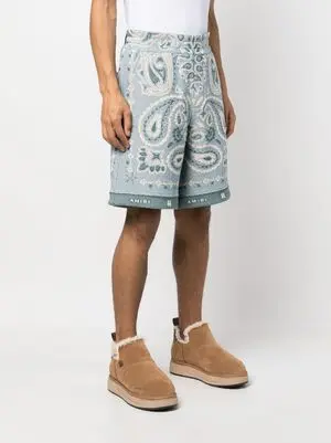 Amiri Paisley-embroidered Shorts
