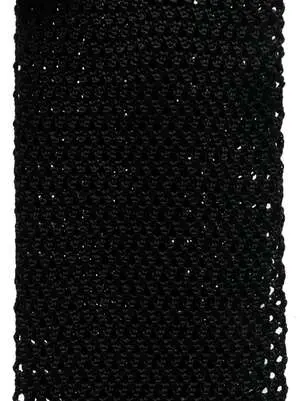 FURSAC Square-tip Knitted Silk Tie - Black