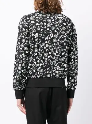 BLACK COMME DES GARÇONS Heart-print Bomber Jacket