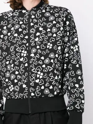 BLACK COMME DES GARÇONS Heart-print Bomber Jacket