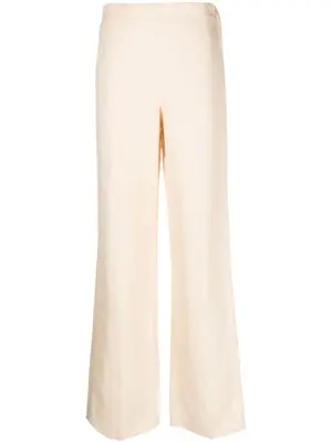 TWINSET Mid-rise Wide-leg Trousers - Neutrals