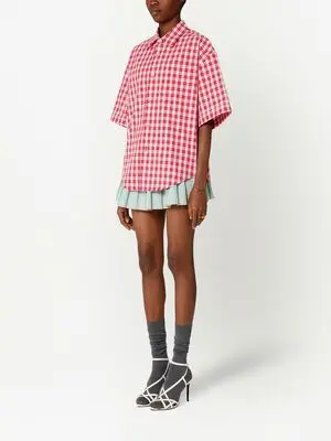 AMI Paris Checked Short-sleeve Shirt