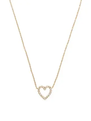 Zoe Chicco 14kt Yellow Diamond Heart Necklace