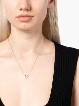 Zoe Chicco 14kt Yellow Diamond Heart Necklace