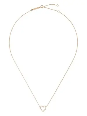 Zoe Chicco 14kt Yellow Diamond Heart Necklace