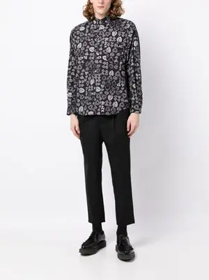 Comme Des Garçons Heart-print Cotton Shirt