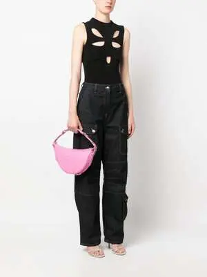By Far Gib Embossed Shoulder Bag - Pink