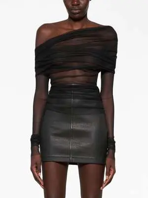 Christopher Esber Veiled Silk Top - Black
