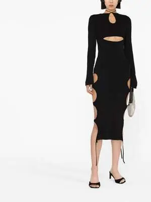 ANDREĀDAMO Cut-out Detail Knitted Dress