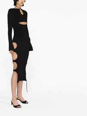 ANDREĀDAMO Cut-out Detail Knitted Dress