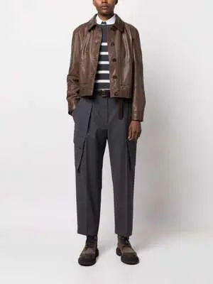 Brunello Cucinelli Button-fastened Eco-leather Jacket