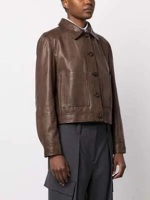 Brunello Cucinelli Button-fastened Eco-leather Jacket