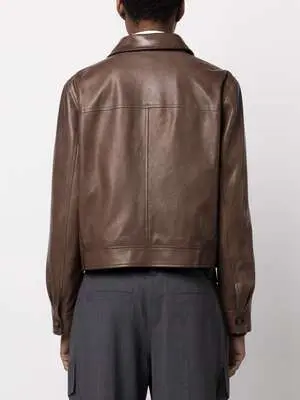 Brunello Cucinelli Button-fastened Eco-leather Jacket