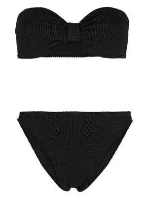 Hunza G Crinkled Two-piece Bikini - Black