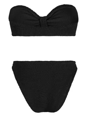 Hunza G Crinkled Two-piece Bikini - Black