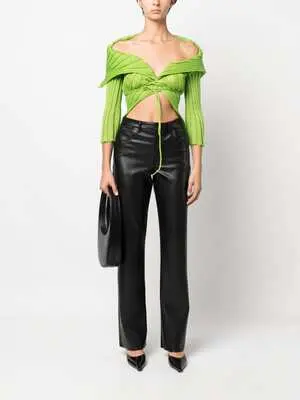 A. ROEGE HOVE Ara Wide-collar Wrap Cardigan - Green
