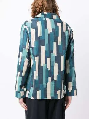 CLOT Geometric-print Button-up Shirt