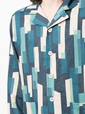 CLOT Geometric-print Button-up Shirt