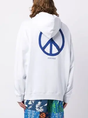 COUNTY OF MILAN Marcelo Burlon Peace Printed Hoodie