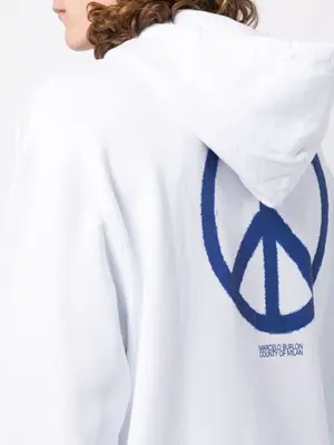 COUNTY OF MILAN Marcelo Burlon Peace Printed Hoodie