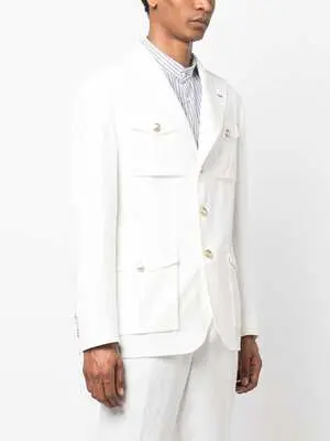Brunello Cucinelli Linen Jacket With Pockets
