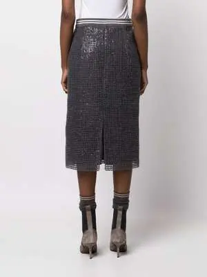 Brunello Cucinelli Sequin-embellished Midi Skirt