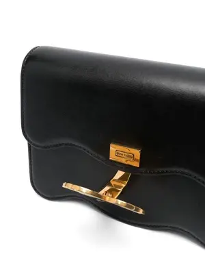 Palm Angels Palm Beach Leather Shoulder Bag - Black