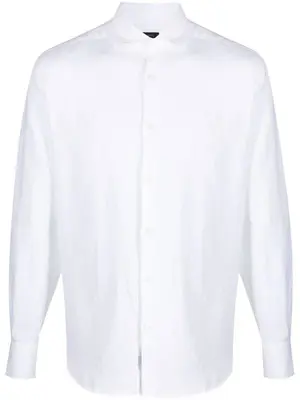 DEPERLU Linen Button-down Shirt - White