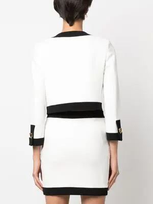 Moschino Heart-embellished Cropped Jacket - White